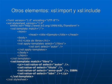 Ppt Tema 6 Transformación De Documentos Xml Con Xslt Powerpoint