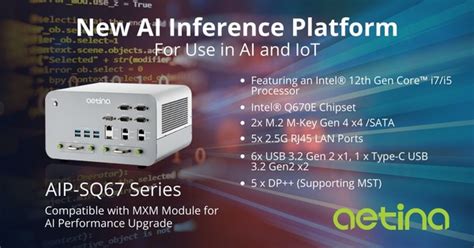 Aetina Launches New Ai Inference Platforms With High Performance And Expandability For Use In Ai