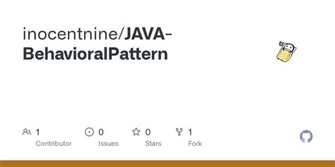 GitHub Inocentnine JAVA BehavioralPattern