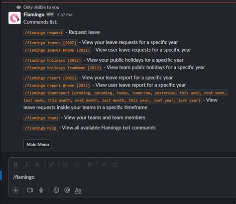 How To Use Flamingo® Slack Commands Flamingo Knowledge Base