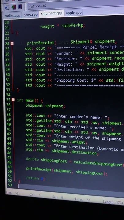 shipping cost c code codinglife cpp codemasters coderstokyo