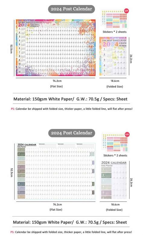 List 365 Days Daily Notes Custom Calendar Full Color Print