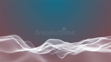 Popular Abstract Motion Background Digital Waving Surface Seamless Loop Stock Illustration