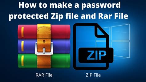 How To Make A Password Protected Zip File And Rar File Zip Folder Mai