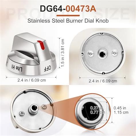 Upgraded DG64 00473A Top Burner Control Dial Knob Range Oven