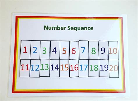 Number Sequence Worksheet 1 20 Etsy
