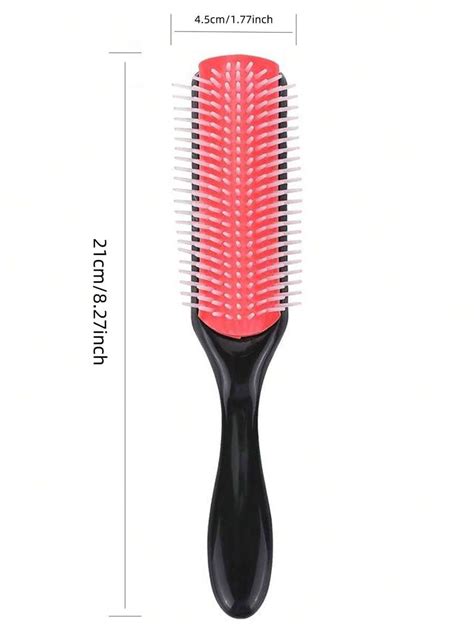 1pc 9 Rows Detangling Styling Brush Easy To Clean Hair Brush Use For