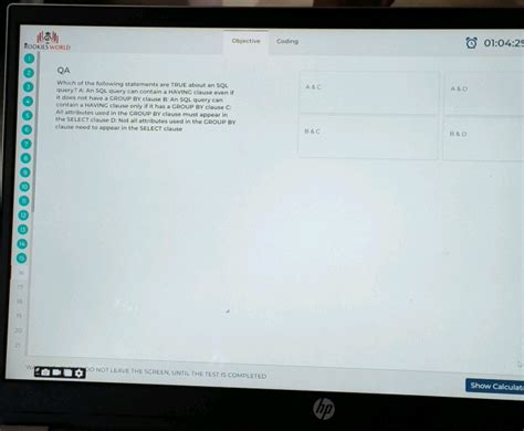 ROOKES WORLD Objective Coding 01042 1 2 QA 3 StudyX