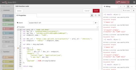 How To Use Node Red To Control Iot Devices On Golioth The Golioth Developer Blog