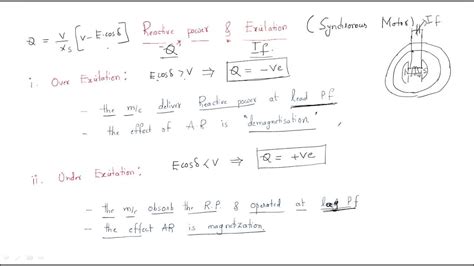 Synchronous Motor Reactive Power And Power Factor Synchronous