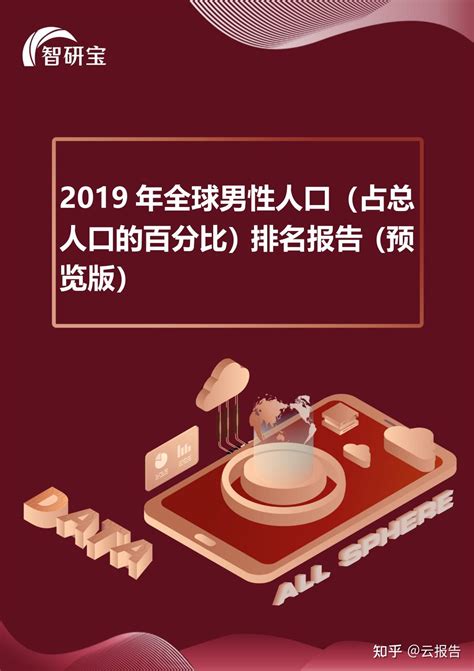 2019年全球男性人口（占总人口的百分比）排名报告 知乎