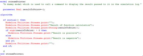 Displaying Results In The Simulation Log From A Function In Dymola Blog