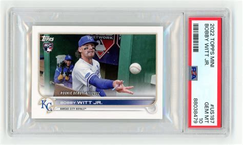 2022 Topps Update Mini US187 Bobby Witt Jr PSA 10 Gem Mint DJ S