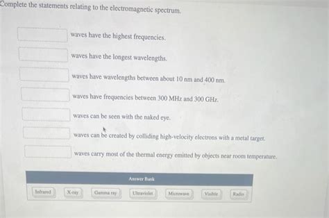 Solved Complete The Statements Relating To The
