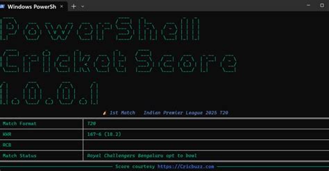 🏏 enjoy ipl with my powershell module 👍 prakash iyengar