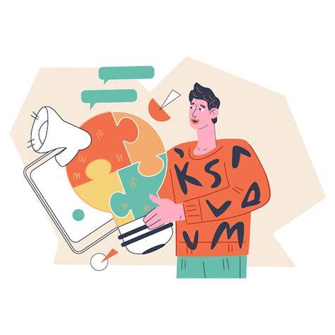 Premium Vector Businessman With Megaphone And Bulb As Metaphor Of