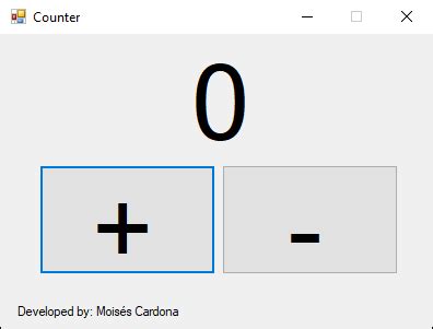 Un Contador sencillo programado en Visual Basic NET Moisés Cardona