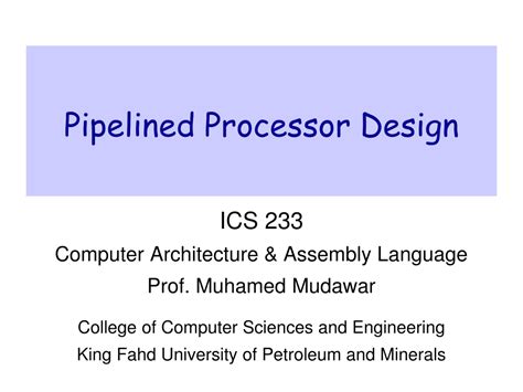 ppt pipelined processor design powerpoint presentation free download