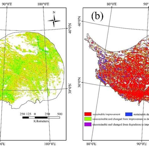 Spatial Pattern Of Average Lai A And Corresponding Standard Deviation