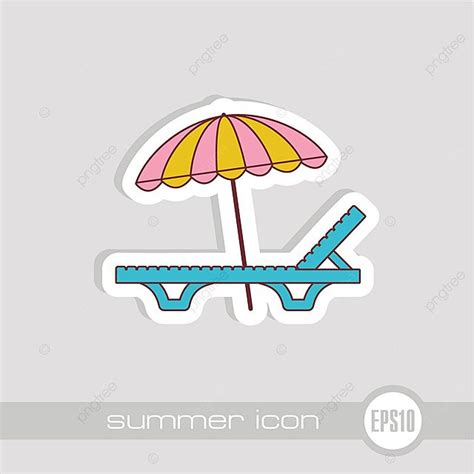海灘躺椅 帶傘圖標度假休息室插畫夏季 向量 休息室 插图 夏天向量圖案素材免費下載，png，eps和ai素材下載 Pngtree