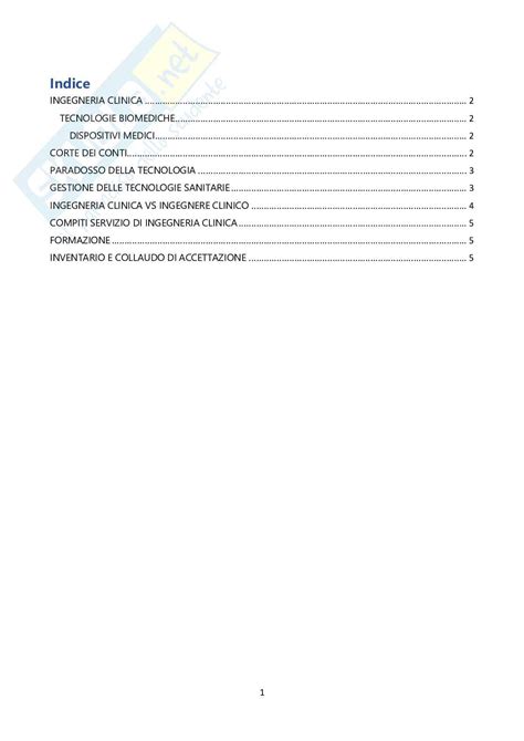Appunti Ingegneria Clinica
