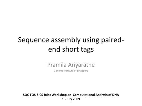 ppt advanced paired end sequence assembly method powerpoint
