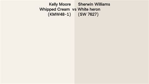 Kelly Moore Whipped Cream Kmw48 1 Vs Sherwin Williams White Heron Sw