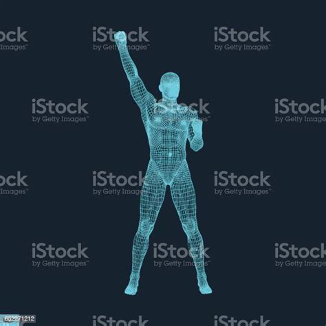 서 남자 인간의 팔 남자 벡터 일러스트 레이 션의 3d 모델입니다 사람들에 대한 스톡 벡터 아트 및 기타 이미지 사람들