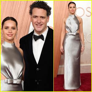 Felicity Jones Wears Liquid Silver Dress To Oscars 2025 Gets Support