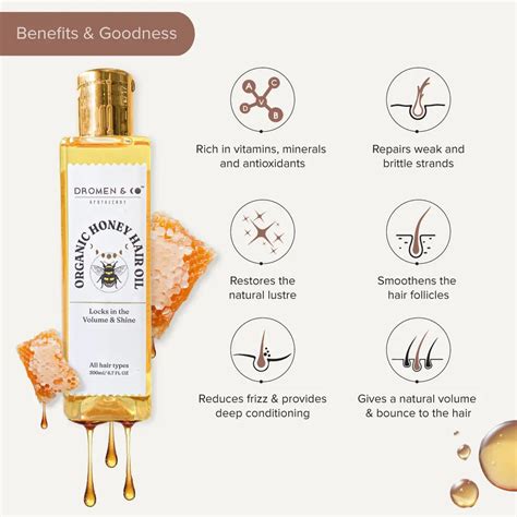 Buy Organic Honey Hair Oil for Curl Enhancing & Hair Growth | Dromen & Co.