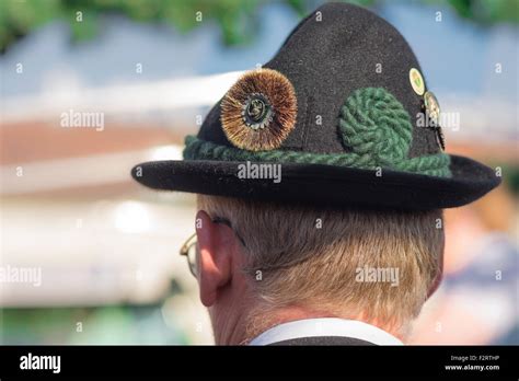 Tyrolean Hat Austria View Of A Man Wearing A Traditional Tyrolean