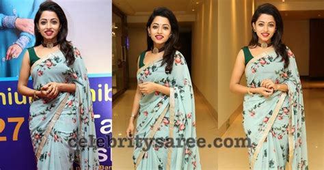 Navya Swamy Floral Saree Saree Blouse Patterns