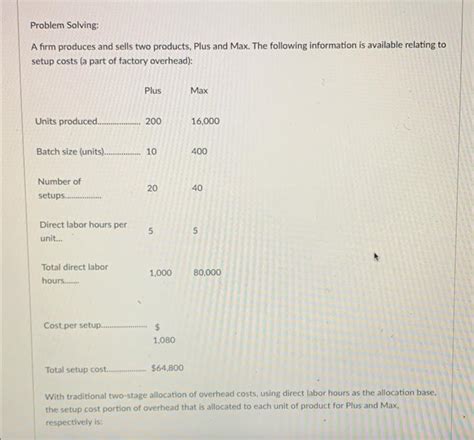 Solved Problem Solving A Firm Produces And Sells Two Chegg Com