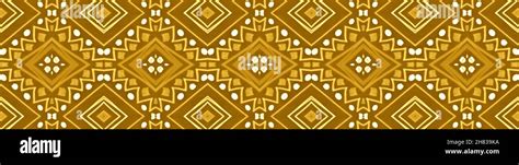 Seamless Yellow Aztec Pattern Abstract African Background Bohemian