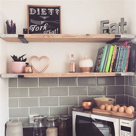 Rustic Reclaimed Scaffold Board Shelves