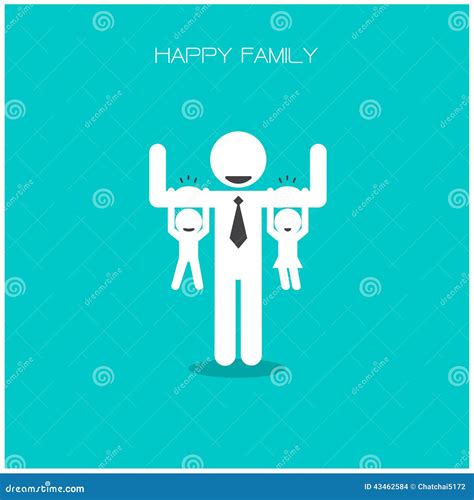 Happy Daddys Day Text Man Daughter Cartoon And Leaves Vector Design 181694731