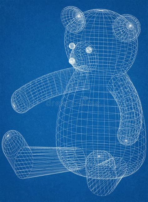 Bear Toy Architect Blueprint Stock Illustration Illustration Of Cute