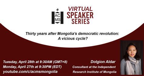 Acms Virtual Speaker Series Thirty Years After Mongolias Democratic
