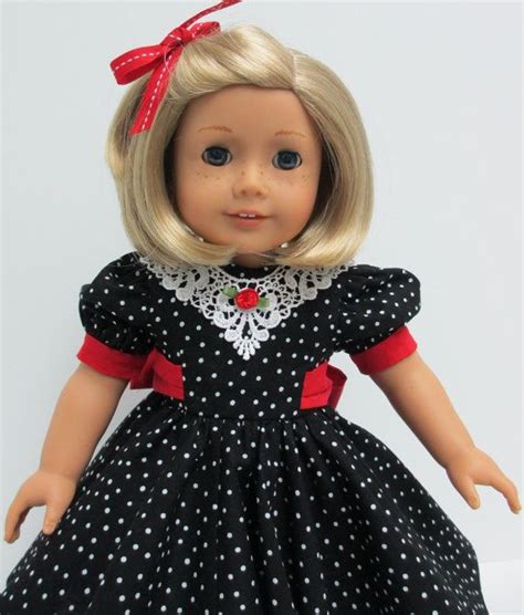 Deep Black And White Polka Dot Dress With Cherry Red Accents Etsy