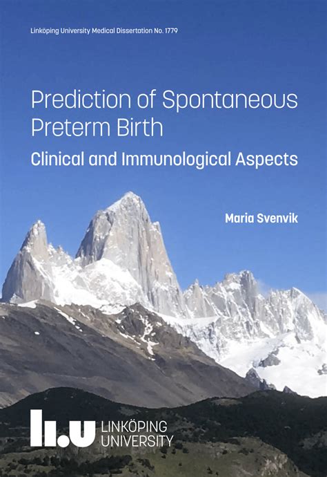 Pdf Prediction Of Spontaneous Preterm Birth Clinical And
