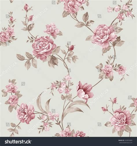 Flowers Seamless Pattern Easy Making Seamless Stock Illustration Flower Art Images