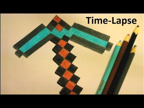 How To Draw Diamond Pickaxe