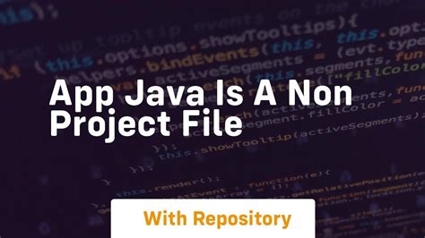 App Java Is A Non Project File Youtube
