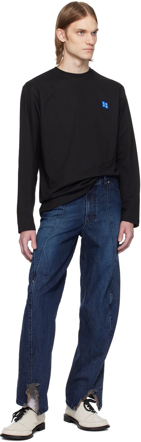 ader error blue twisted jeans ader error