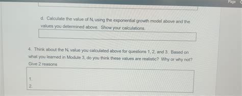 Solved Section A Population Growth Models 58 Points