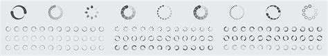 Circular Loading Buffering Icons Vector Simple Progress Frame Vector