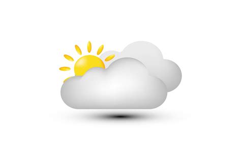 Illustration Creative Icon Vector 3d Weather Forecast Sign