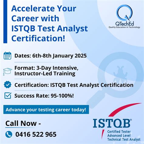 Qteched 🚀 Accelerate Your Career With Istqb Test Analyst Certification 📅 Dates 6th 8th