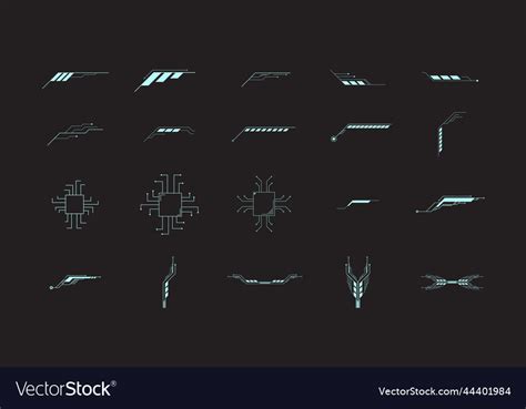 Abstract Digital Technology Uiux Futuristic Hud Vector Image