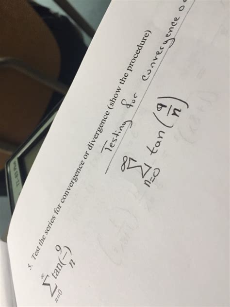 Solved Test The Series For Convergence Or Divergence Shown Chegg